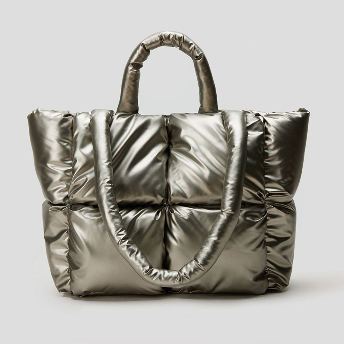 Dazzling Pure Puffer Tote Simple Soft Design – OUNAMEI